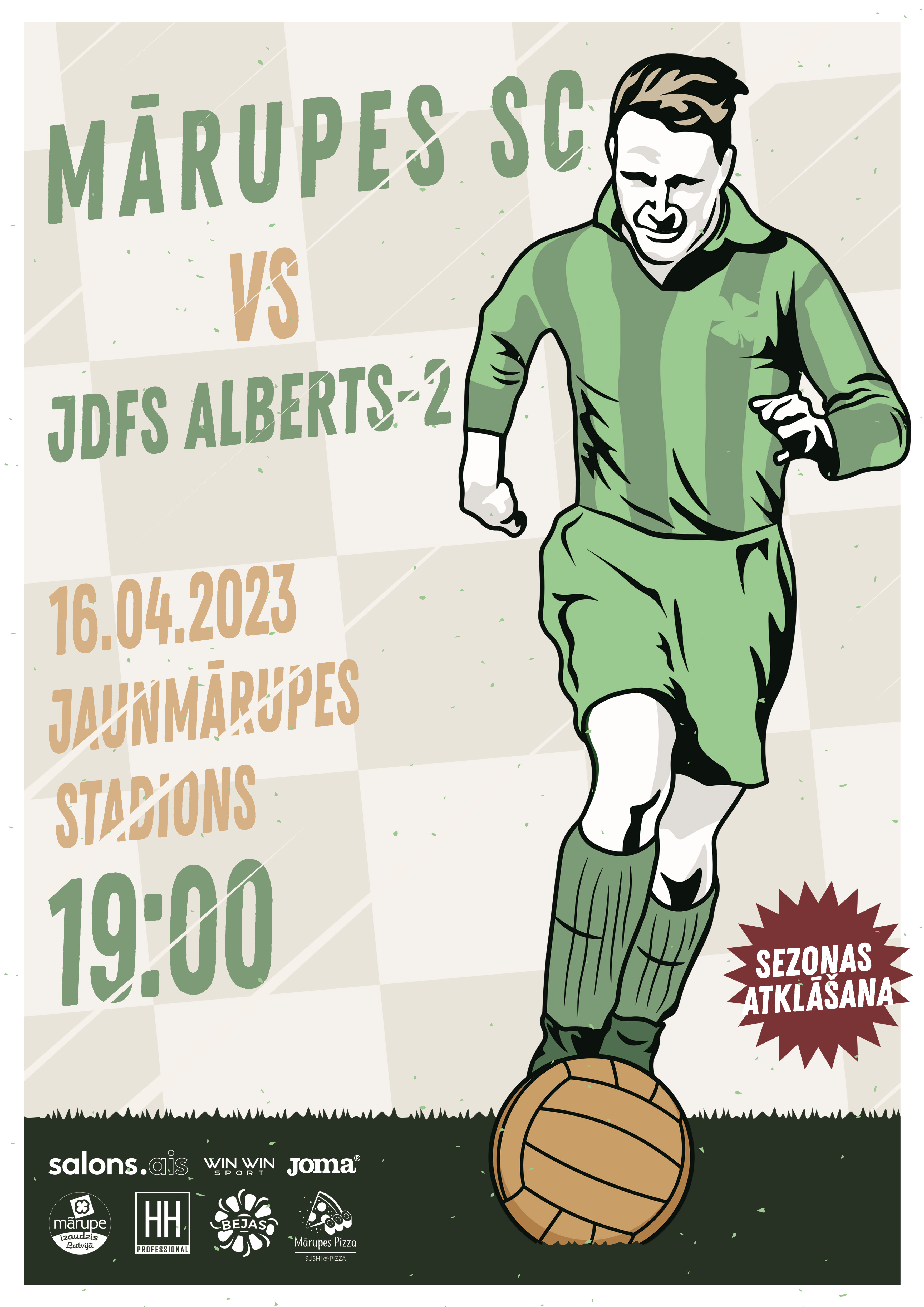 16. aprīlī Jaunmārupes stadionā Latvijas čempionāta 2.līgas atklāšanas ...